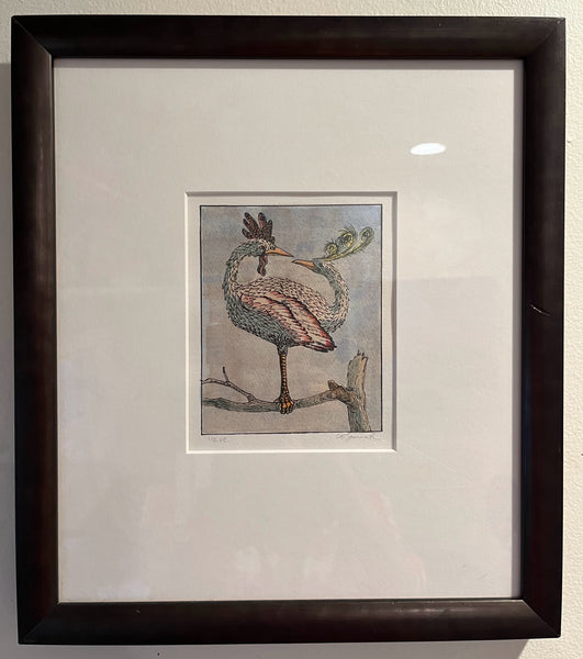 Bird Litho- 2 heads – Kate Samworth